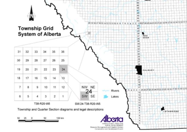 Township Grid System of Alberta | Roger Albert – Always a Sociologist ...
